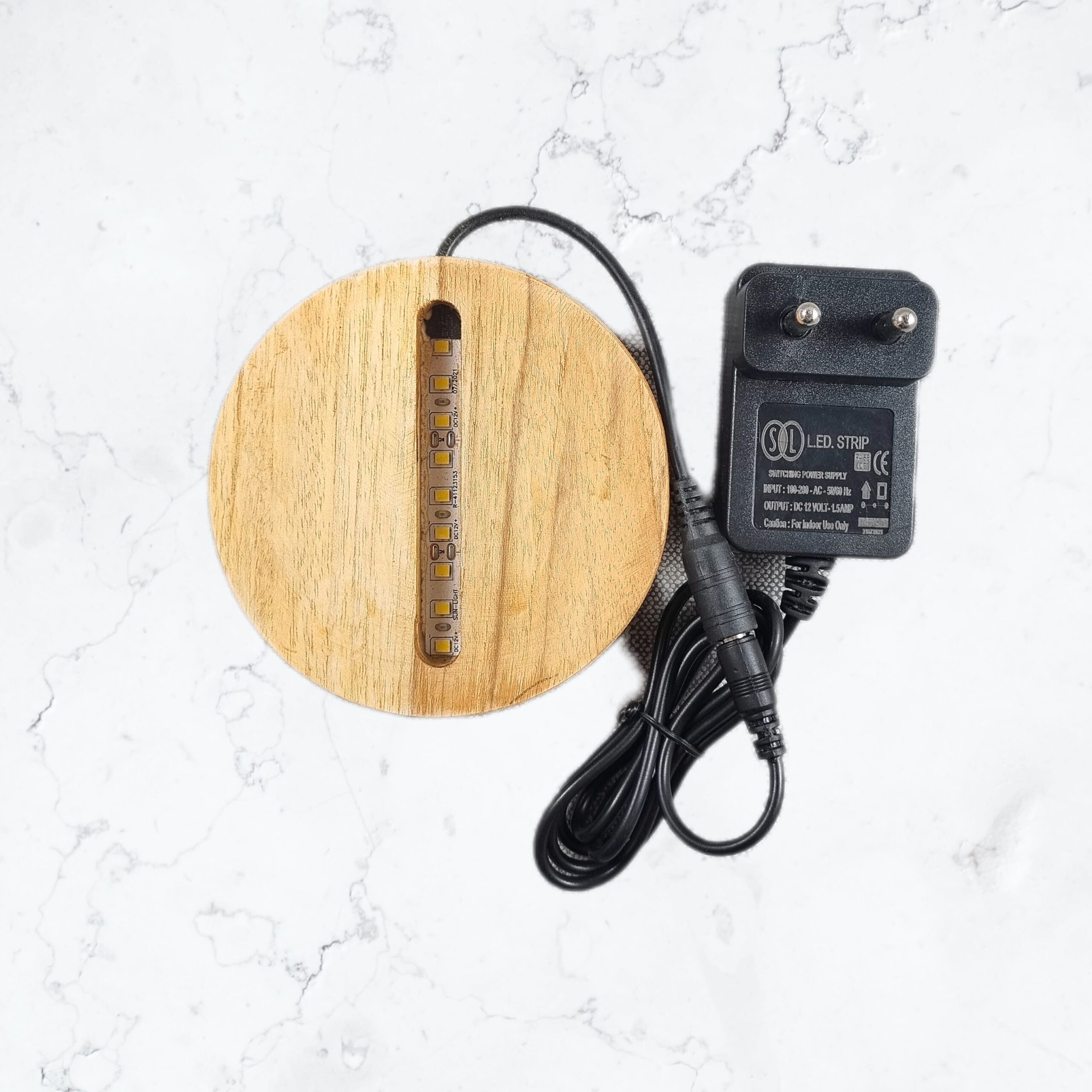 Round Led- 4Inch Dia with Strip Light (yellow) & Adaptor – Justabby's